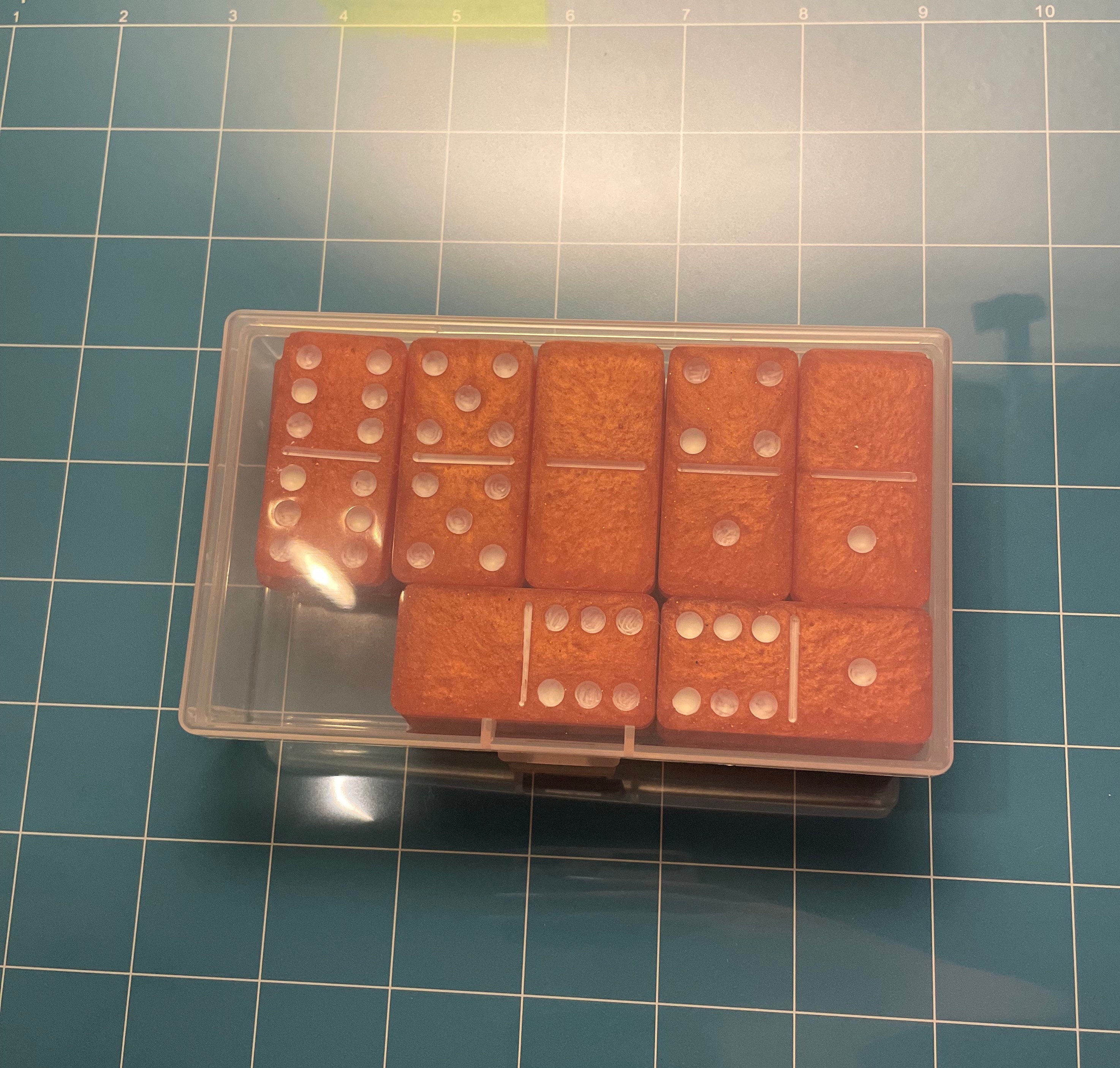 Orange Resin Domino Setcustom Full Set Dominoes Custom - Etsy