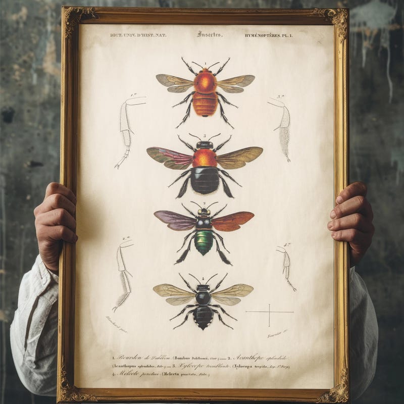 Scientific Bee Print - Etsy