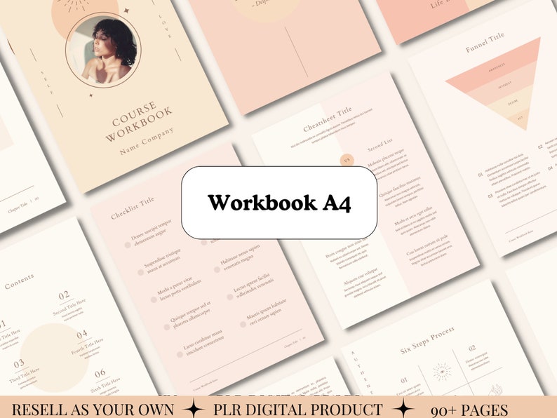 Workbook A4 PLR Products PLR Templates Printable Planner Digital ...
