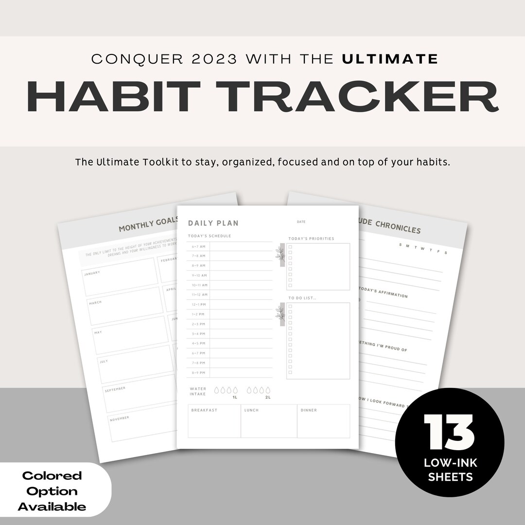 Master Your Habits Ultimate Habit Tracking Package, Personal ...