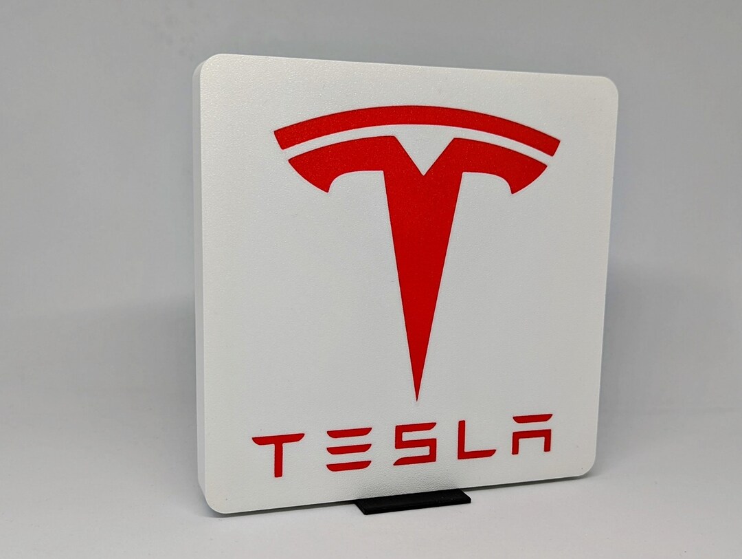 Tesla-inspired 3D Printed Wall & Desk Sign Perfect for EV Enthusiasts ...