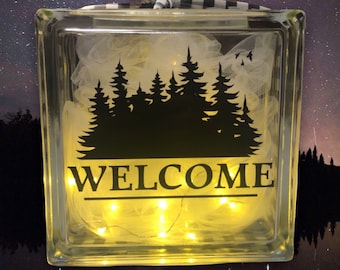 Lighted Glass Block - Etsy