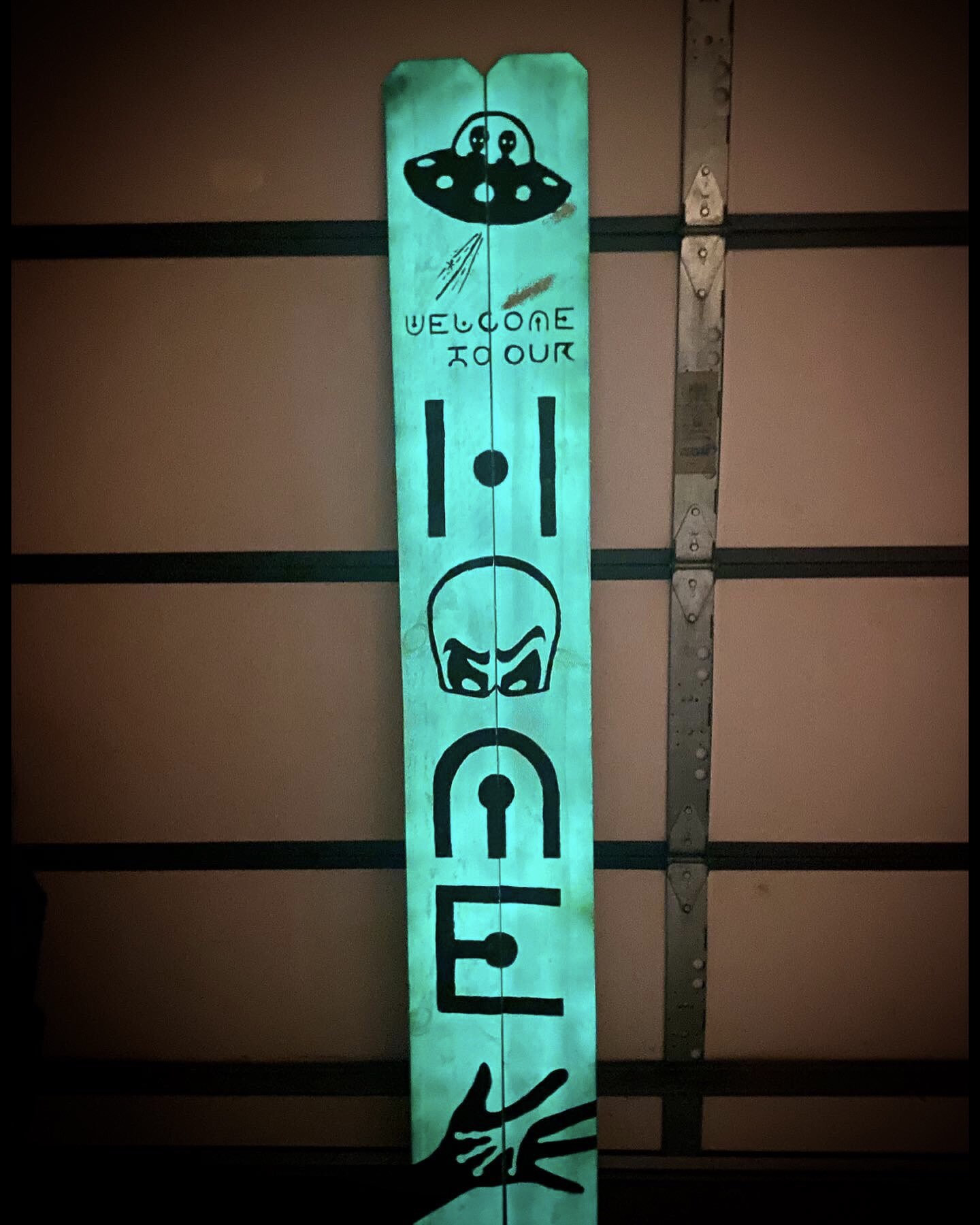 6 Foot Alien HOME Front Porch Sign Hand Painted Vertical - Etsy
