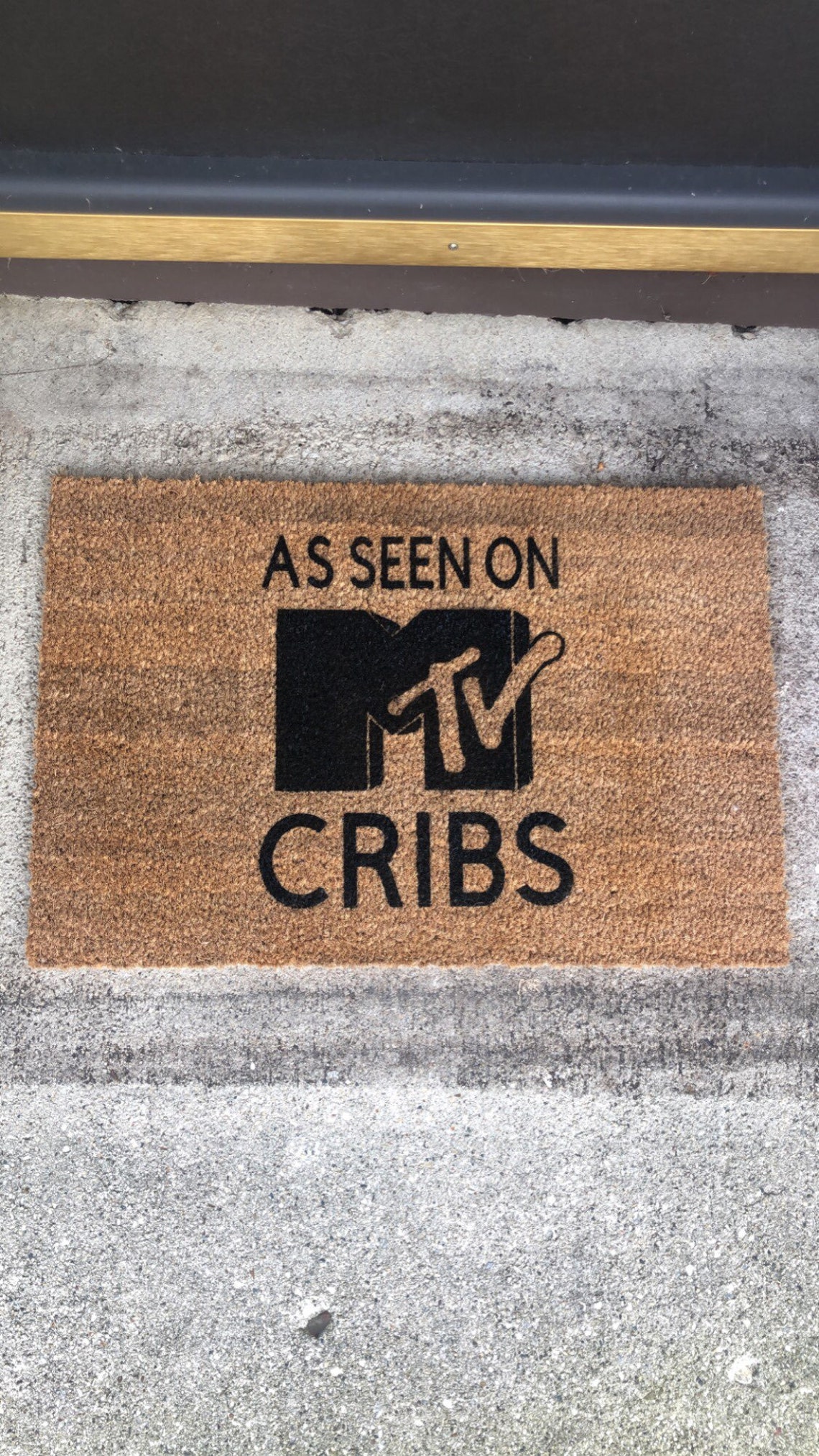 MTV Cribs Front Door Mat as Seen on MTV Cribs Welcome Mat - Etsy