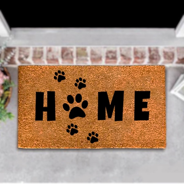 Paw Print Door Mat - Etsy