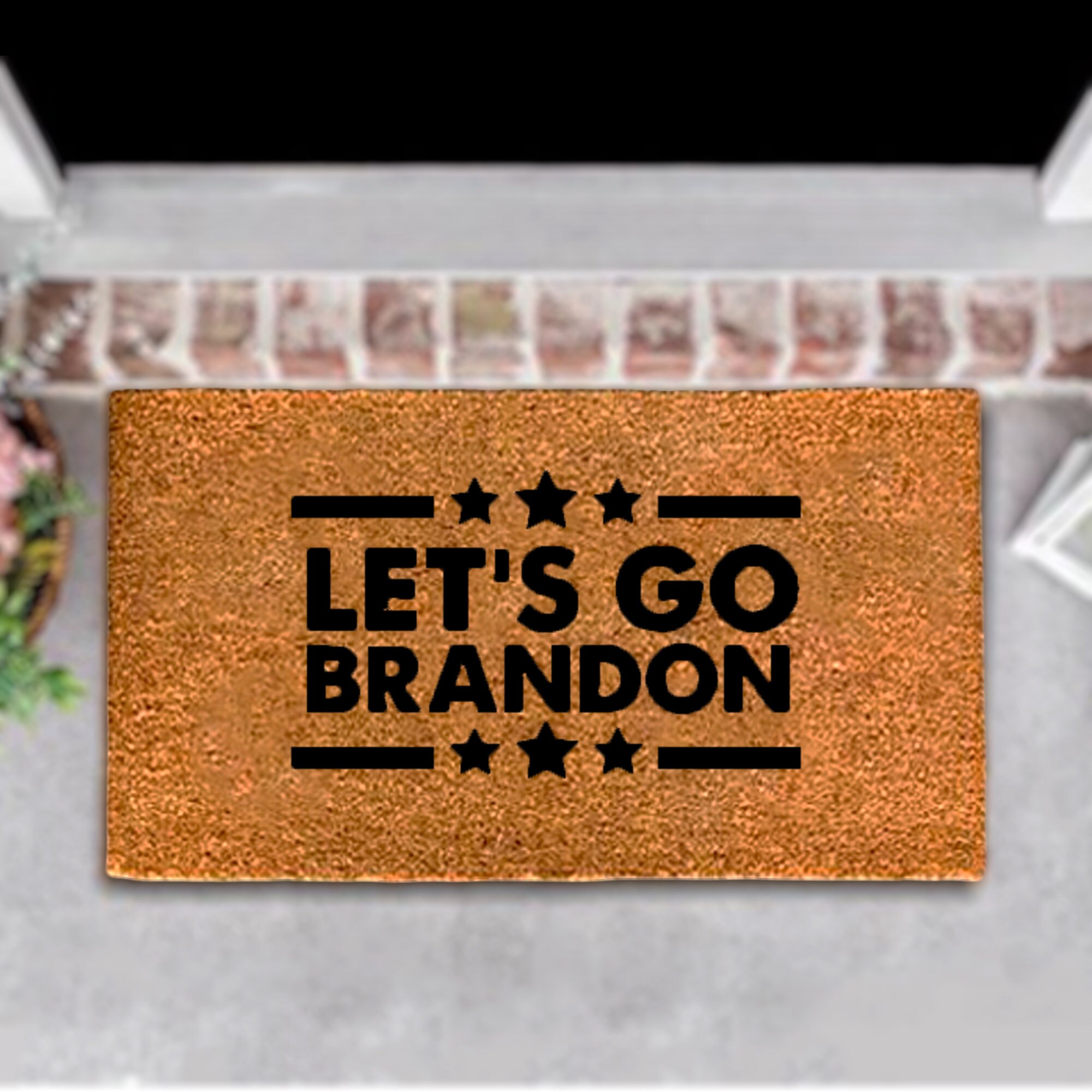 Let's Go Brandon Door Mat Funny Welcome Mat Unique Doormat Brandon ...