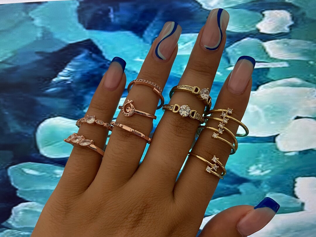 Gold and Silver Stackable Rings. - Etsy