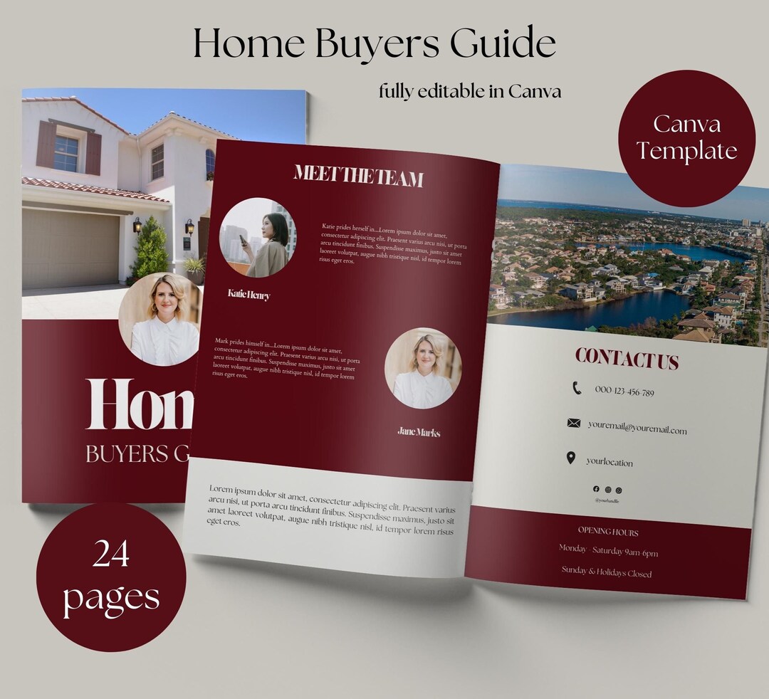 Home Buyer Guide Template 24 Pages | Relocation Guide | Realtor ...