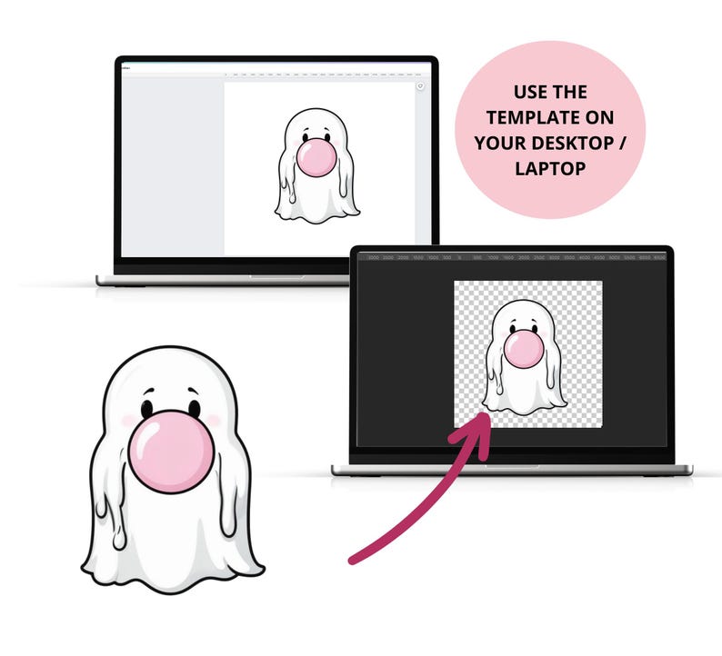 Girly Ghost Blowing Bubble Png, Cute Ghost Blowing Bubble Png, Cute ...