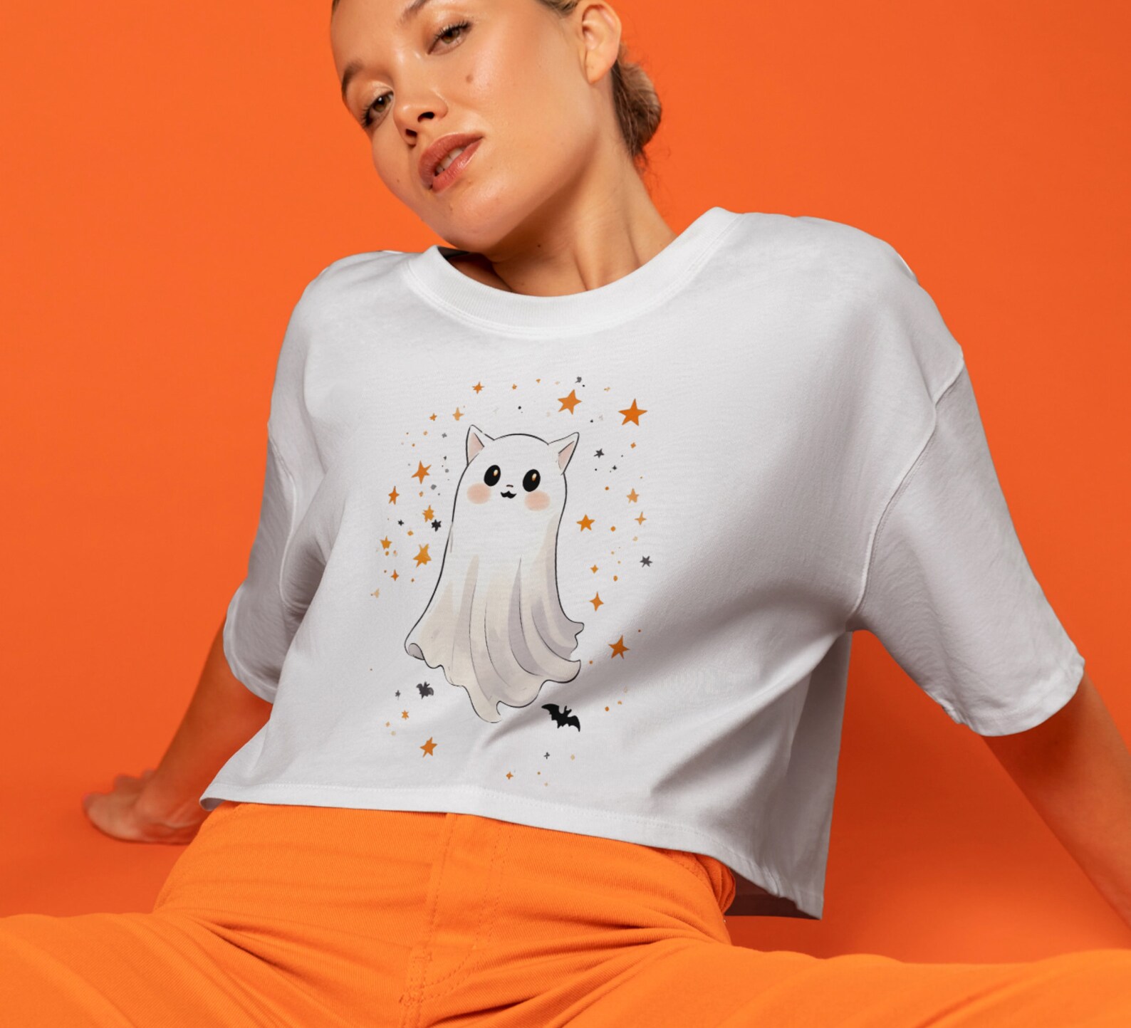 Cute Ghost Cat Png, Cute Halloween Cat PNG, Cold Cup Ghost PNG, Ghost ...