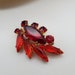 Vintage Czech Ruby Red Brooch - Etsy