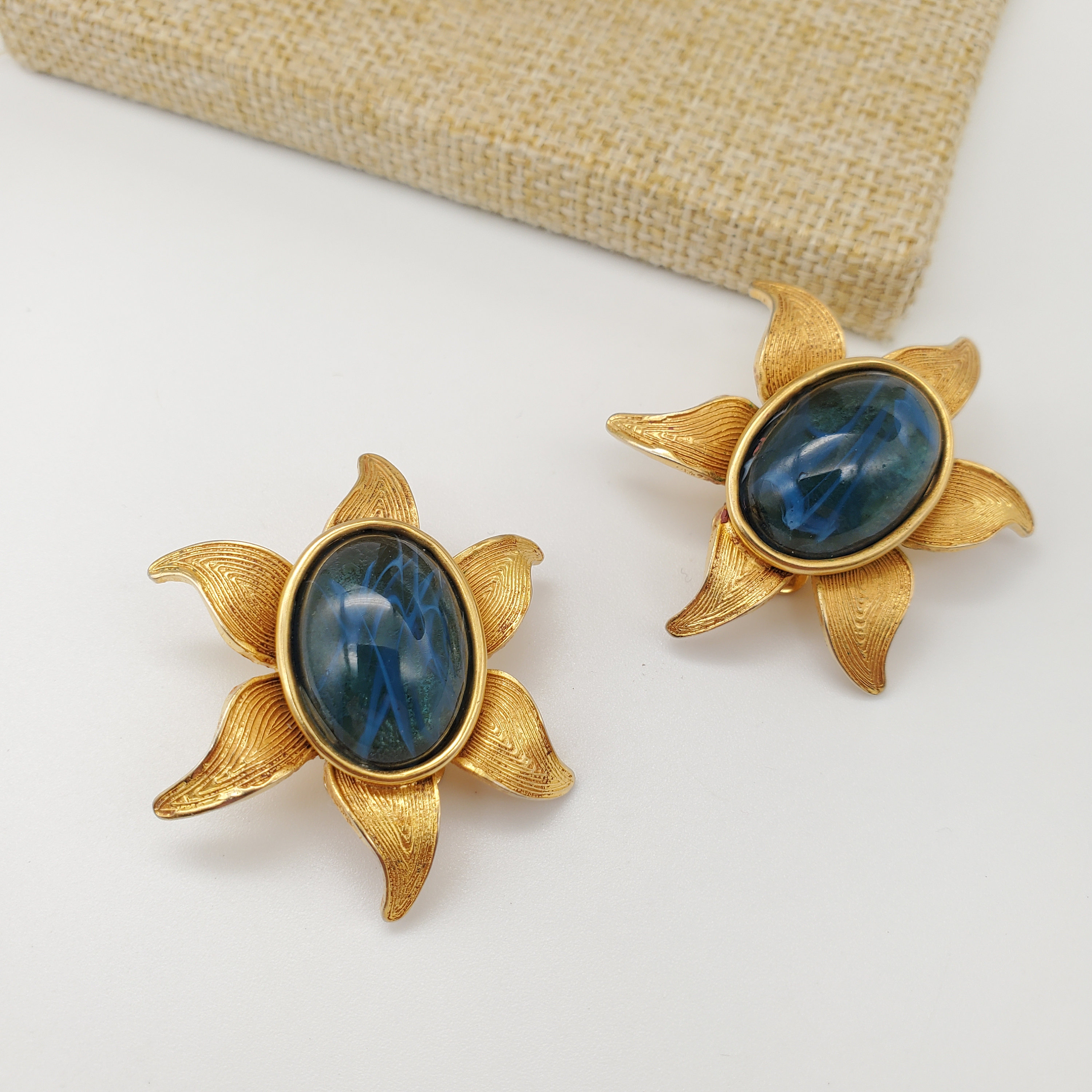 Vintage Kate Hines Signed Clip on Earrings - Etsy