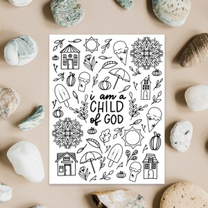 I Am a Child of God Large Coloring Page for Kids, Kids Activity ...