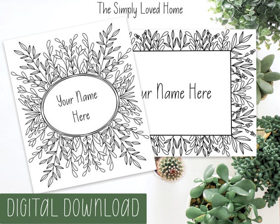 Custom Name Coloring Page Personalized Name Printable | Etsy