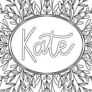 Custom Name Coloring Page, Personalized Name Printable Coloring Page ...
