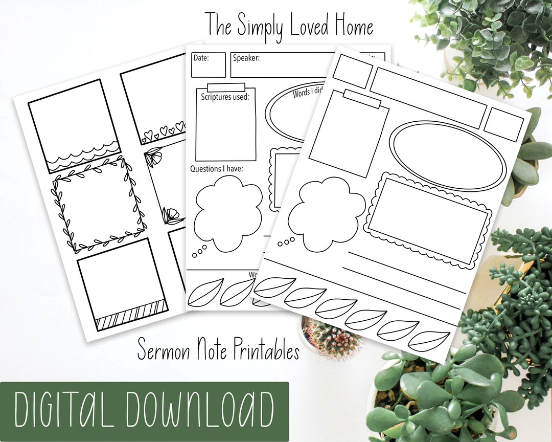 Kids Sermon Notes, Church Study Pages for Kids, Bible Study Printable ...