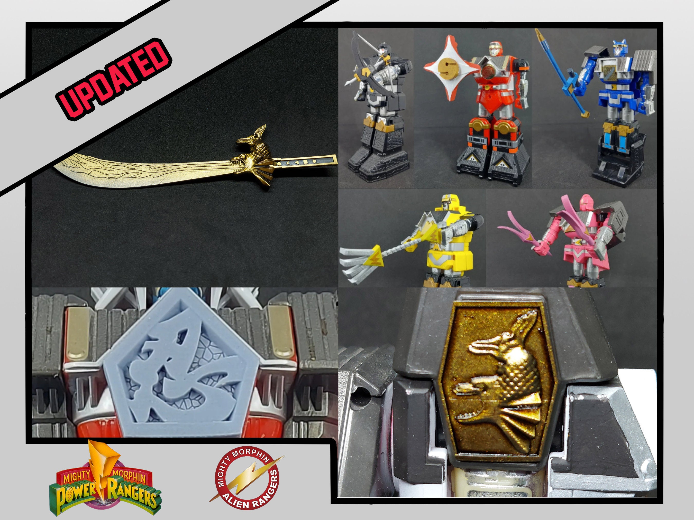 Mighty Morphin Power Rangers Deluxe Shogun Megazord 3D Printed | Etsy