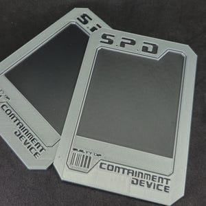 3D Printed Power Rangers S.P.D Containment Card | Display Prop - Etsy