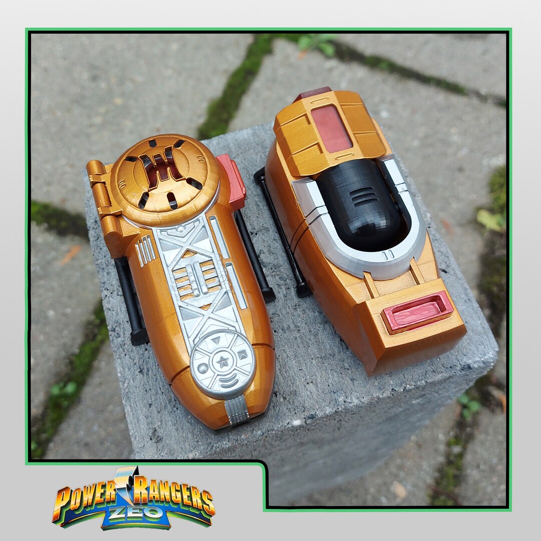 3D Printed & Painted Power Rangers Zeo - Gold Zeonizer / Ohranger ...