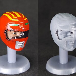 Power Rangers Lost Galaxy Damaged Red Ranger Helmet Lightning ...