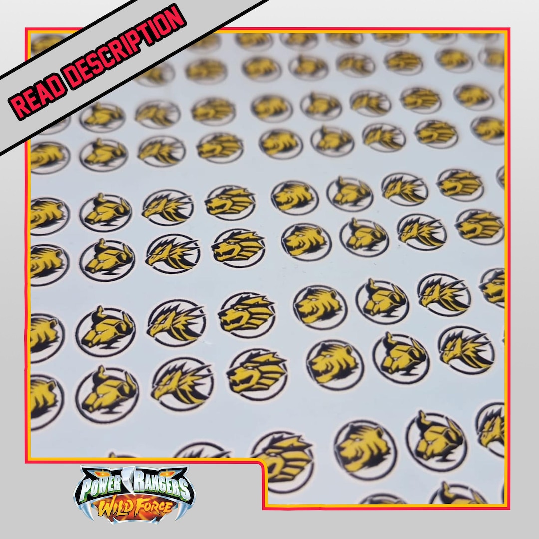Power Rangers Wild Force Decals | READ DESCRIPTION | Lighting ...