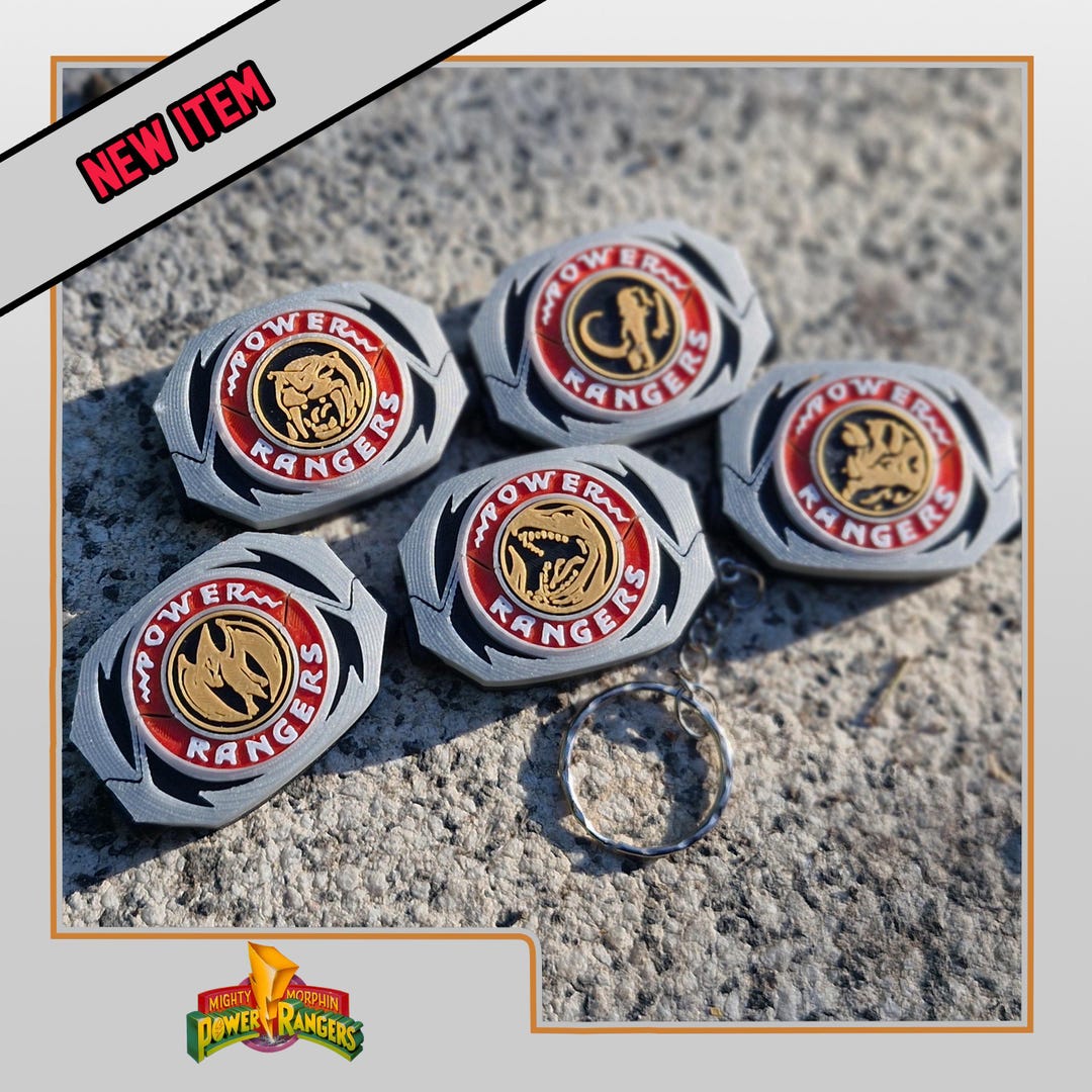 Mighty Morphin Power Rangers / Zyuranger Morpher / Dinobuckler Keychain ...