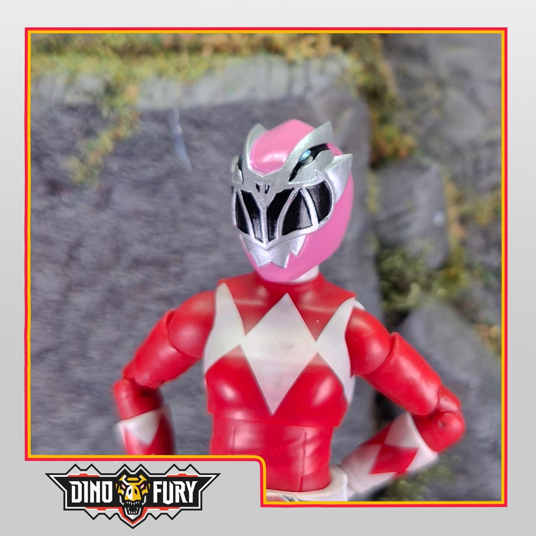 Pink Dino Fury Ranger Helmet | Lightning Collection Accessory | 3D ...