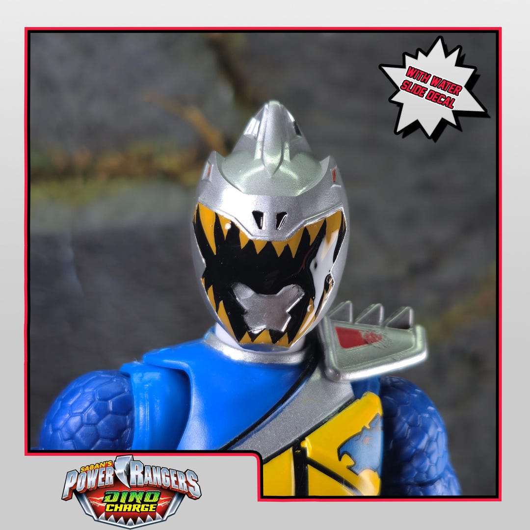 Silver Dino Charge Ranger Helmet | Lightning Collection Accessory | 3D ...
