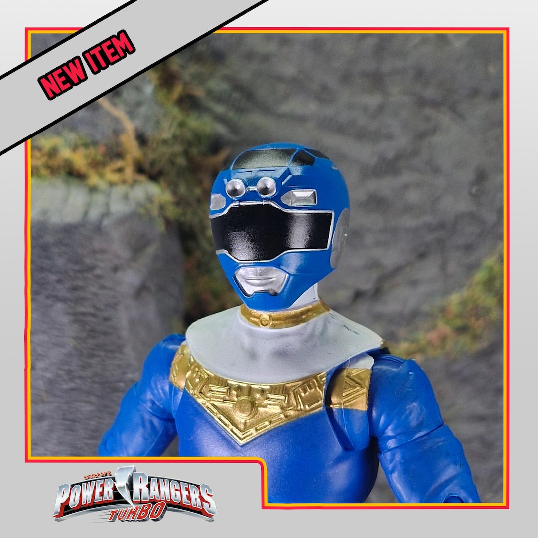 Blue Turbo Ranger / Blue Racer Helmet | Lightning Collection / 1:12 ...