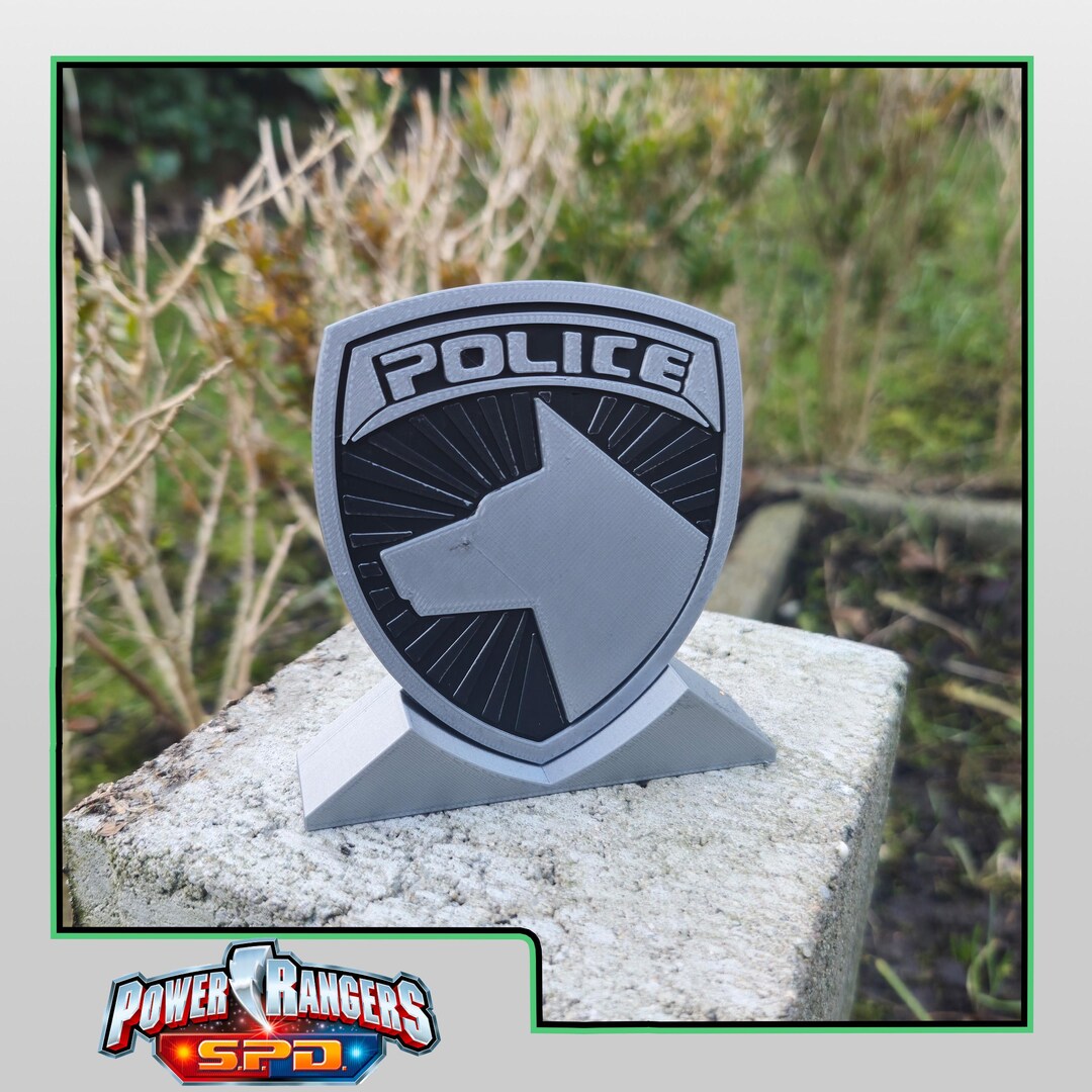 3D Printed Power Rangers S.P.D Badge | Display Prop - Etsy