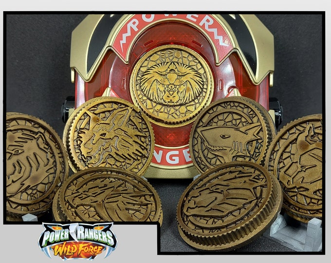Power Rangers Wild Force Goaranger Power Coins legacy - Etsy