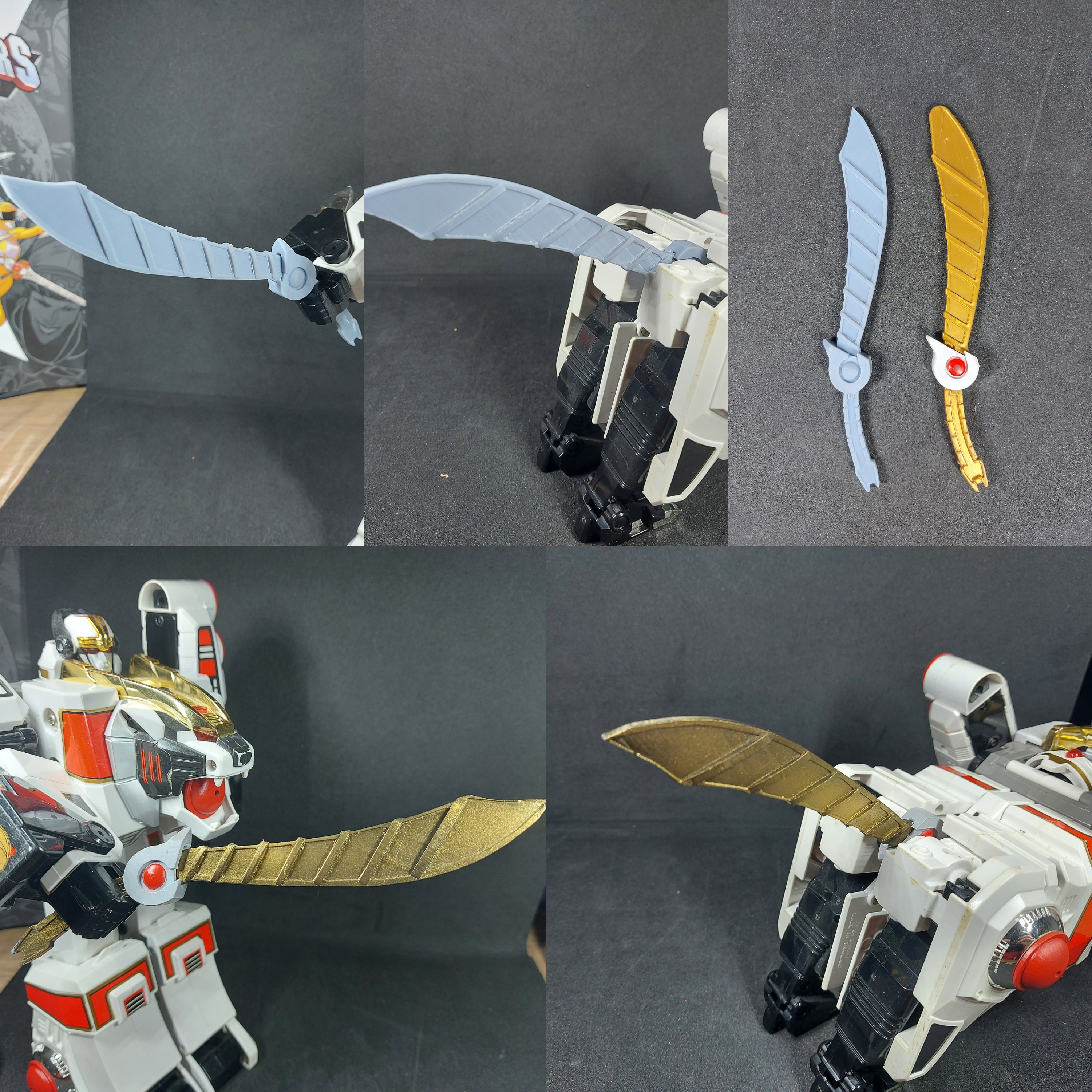 Mighty Morphin Power Rangers Deluxe White Tiger Zord 3D | Etsy