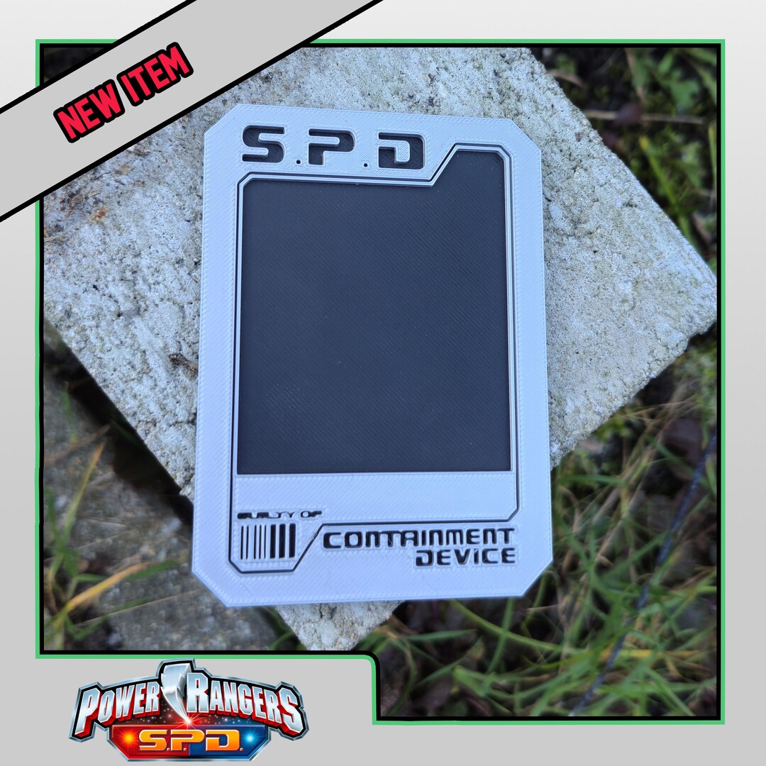 3D Printed Power Rangers S.P.D Containment Card Display Prop - Etsy