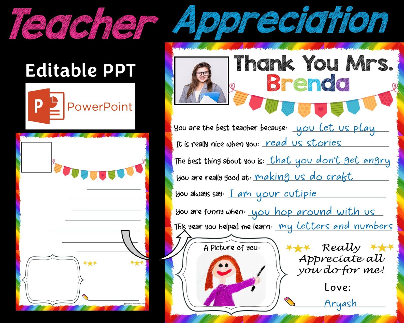 Teacher Appreciation Gift Printable Template, Staff Appreciation Week ...