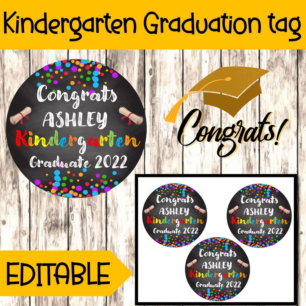 Kindergarten Graduation Ceremony Set, Editable Diploma, Ceremony ...