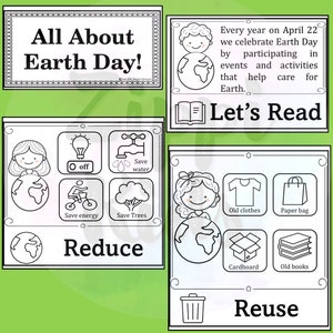 Earth Day Craft Activities Printable Bundle, Earth Day Flip-book, Earth ...