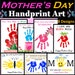 Mothers Day Handprint Keepsake Art, Mother's Day Gift for Mom, Mother's ...