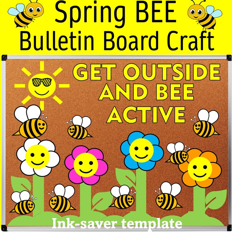 Spring Bulletin Board Ideas Kit Craft Activities, Bee Themed, Spring ...