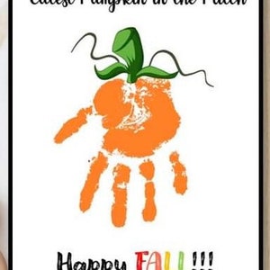 Fall Handprint Keepsake Art, Fall Greeting Card, Fall Craft Activities ...