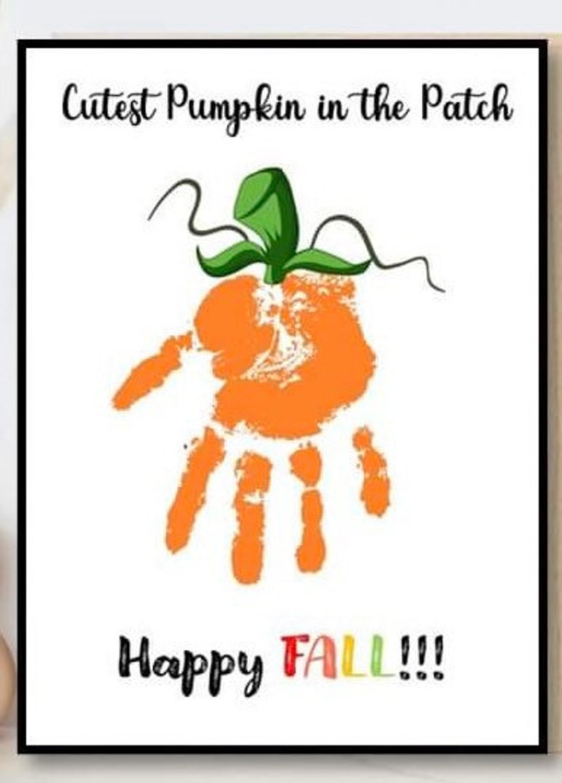 Fall Handprint Keepsake Art, Fall Greeting Card, Fall Craft Activities ...