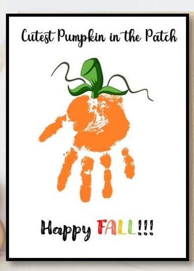 Fall Handprint Keepsake Art, Fall Greeting Card, Fall Craft Activities ...