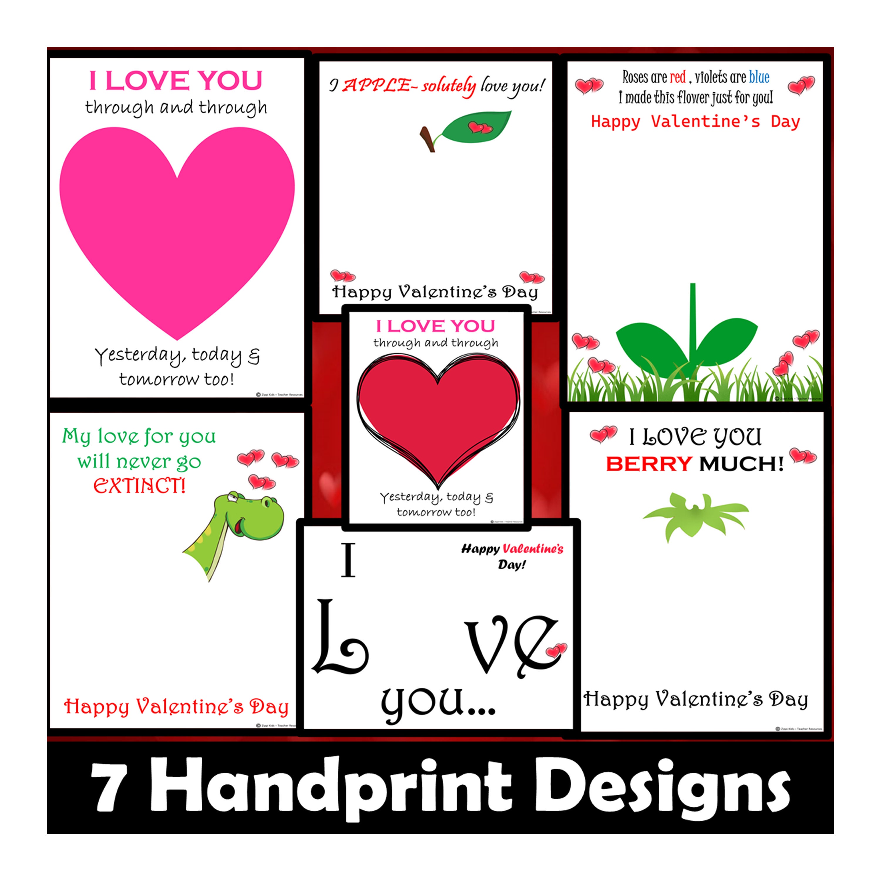 Valentines Day Handprint Art, Keepsake Art, Valentines Day Activities ...