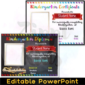 Kindergarten Graduation Ceremony Set, Editable Diploma, Ceremony ...