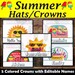 Summer Hats, Crowns, Headband With Editable Names BUNDLE, Summer Craft ...