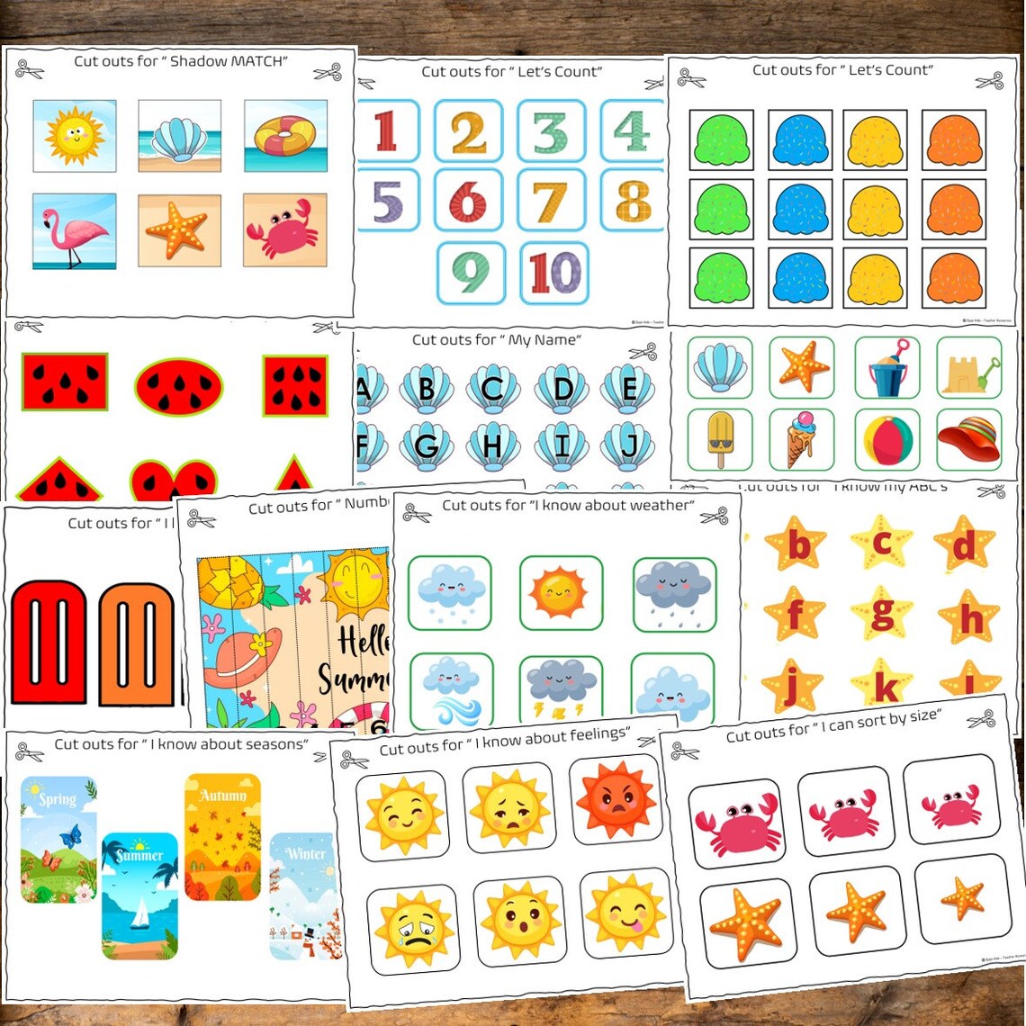 Summer Busy Book Toddler/prek Printable Activities, Kids Learning ...