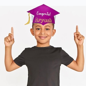 EDITABLE Graduation HATS, End of Year Activity, Kindergarten Graduation ...