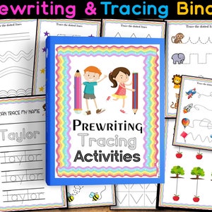 Prewriting Tracing Lines, Letters & Numbers Activity Printable Busy ...