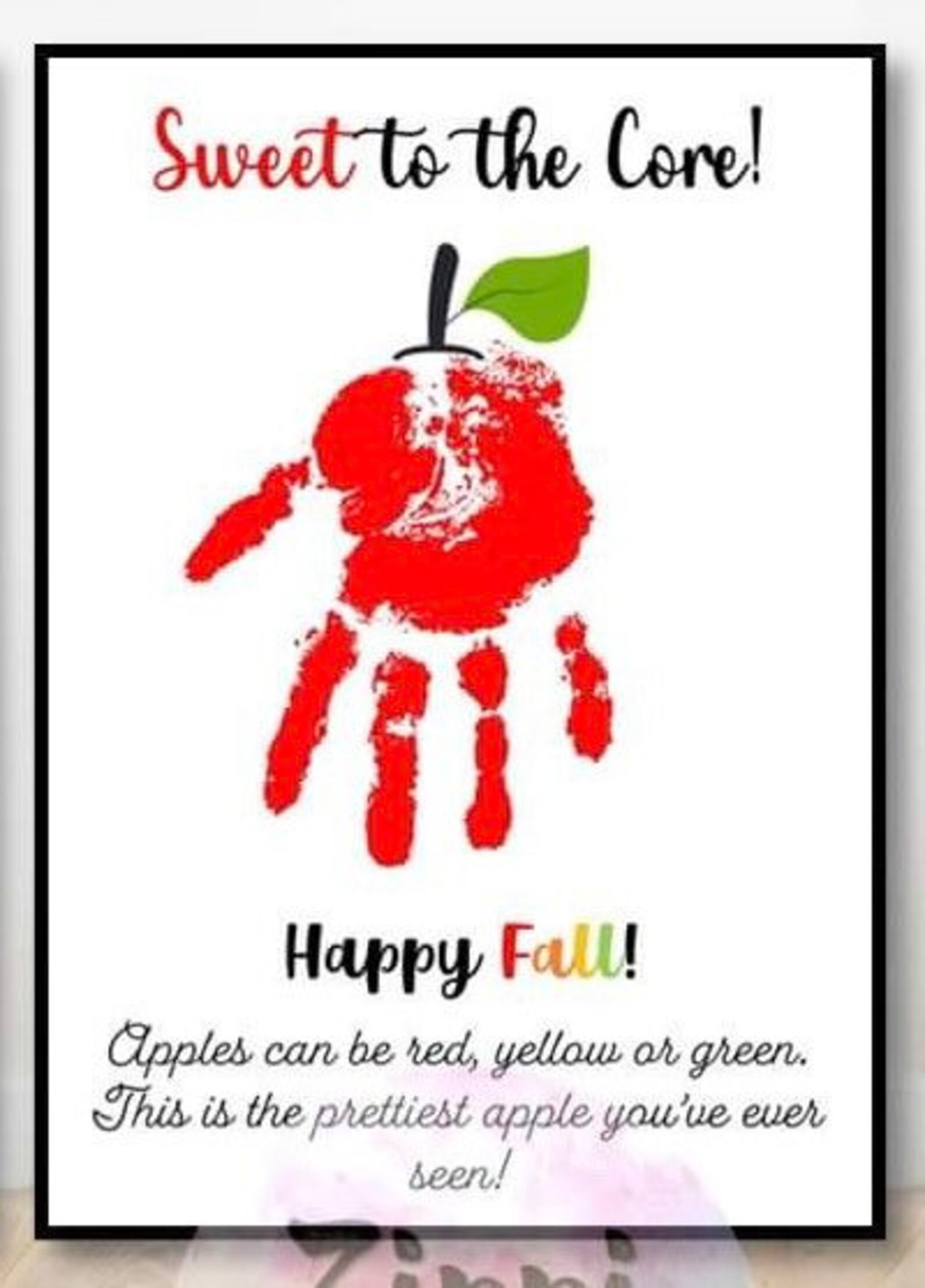 Fall Handprint Keepsake Art, Fall Greeting Card, Fall Craft Activities ...