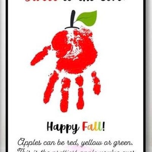 Fall Handprint Keepsake Art, Fall Greeting Card, Fall Craft Activities ...