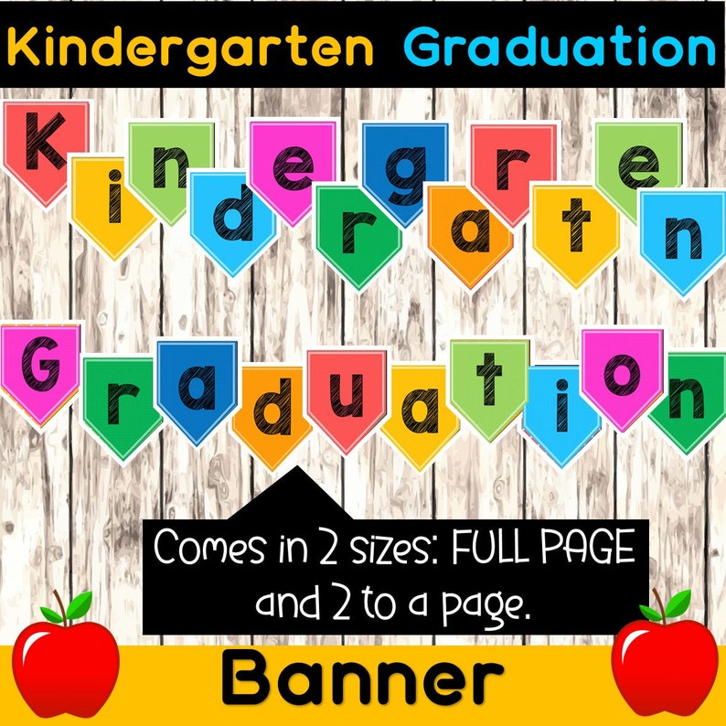 Kindergarten Graduation Banner, Graduation Ceremony Sign, Graduation ...